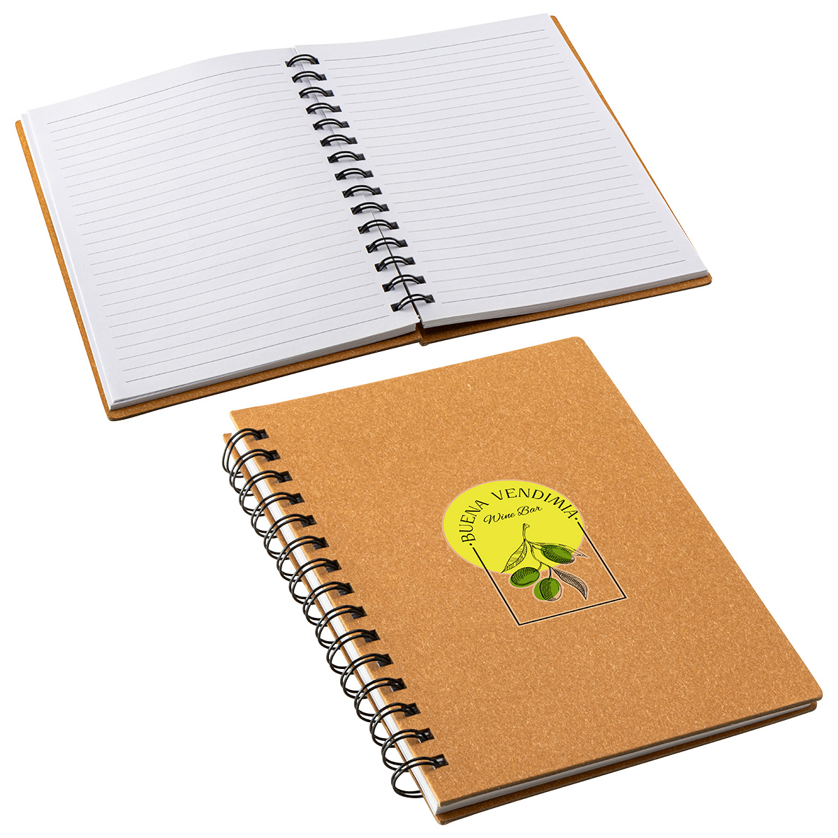 Custom Wildwood Cardboard Spiral Notebook - Swag-Shop